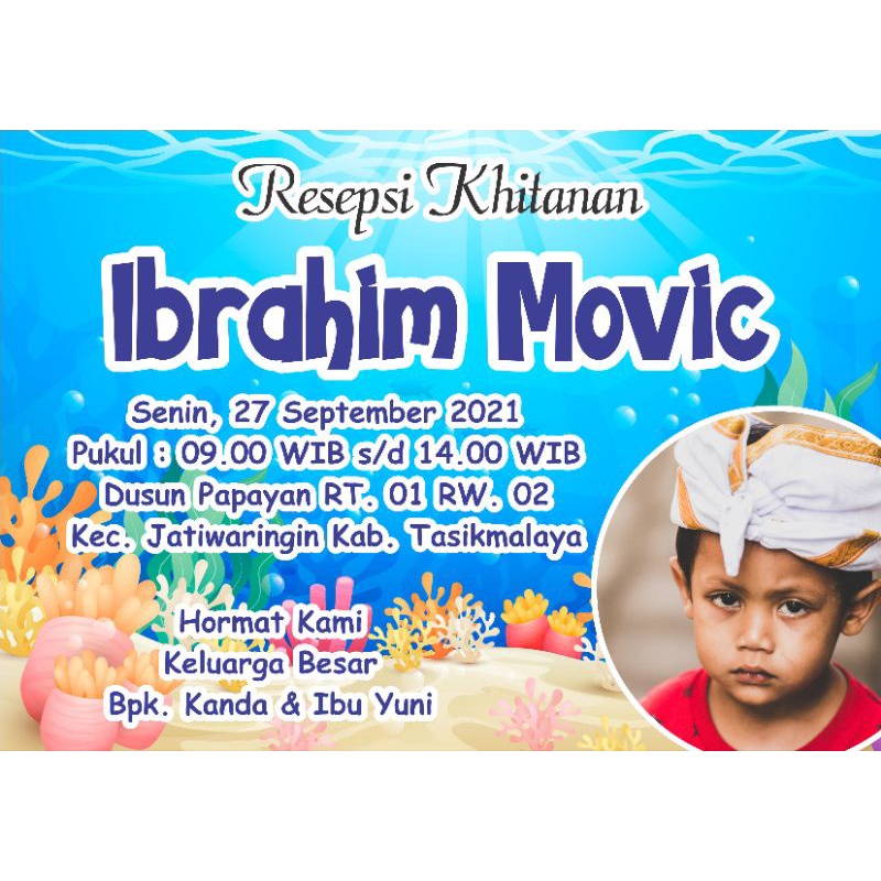 Jual Undangan Khitan Sunatan Tasyukuran Sunat Rasul walimatul khitan ...