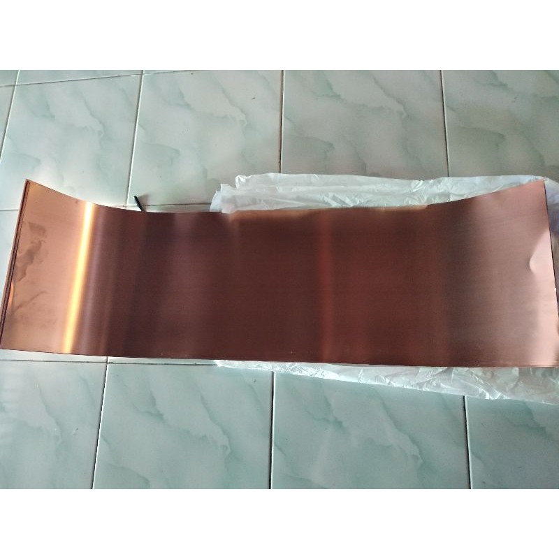 Jual plat tembaga ukuran kurang lebih 120cm x 8cm tebal 0.4mm | Shopee ...