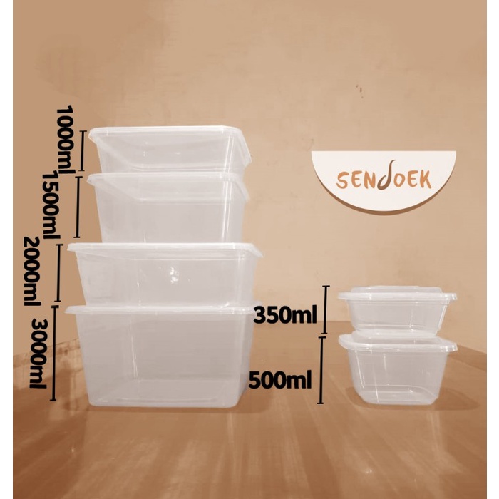 Jual Thinwall 3000 Ml Persegi Kotak Makan Plastik Shopee Indonesia