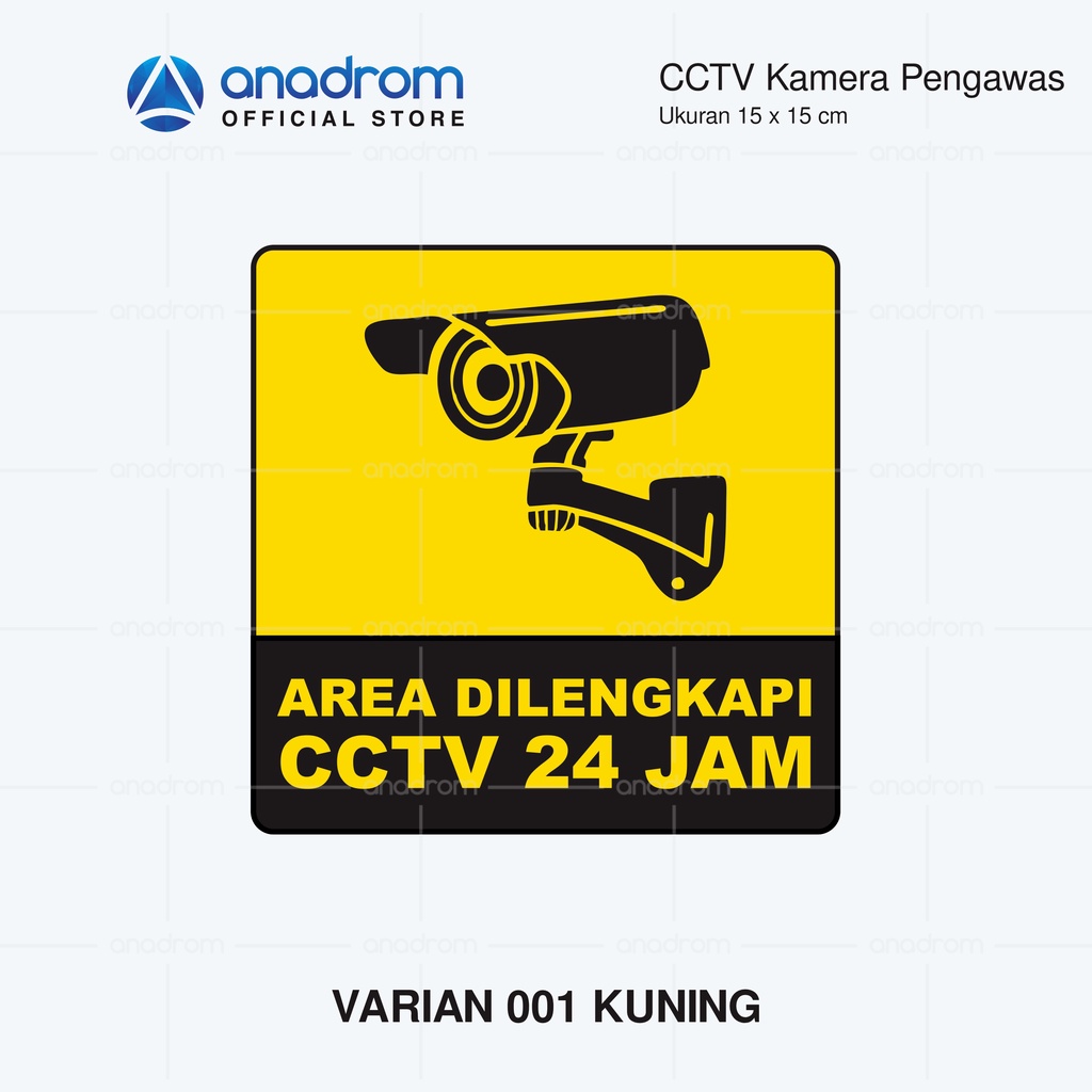 Jual Sticker CCTV | Stiker Kamera Pengawas | 15x15cm | Waterproof ...