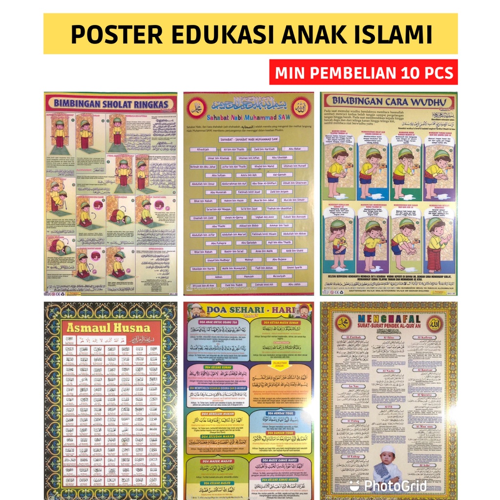 Jual POSTER EDUKASI ANAK ISLAMI POSTER ISLAMI POSTER ANAK ISLAMI POSTER ...