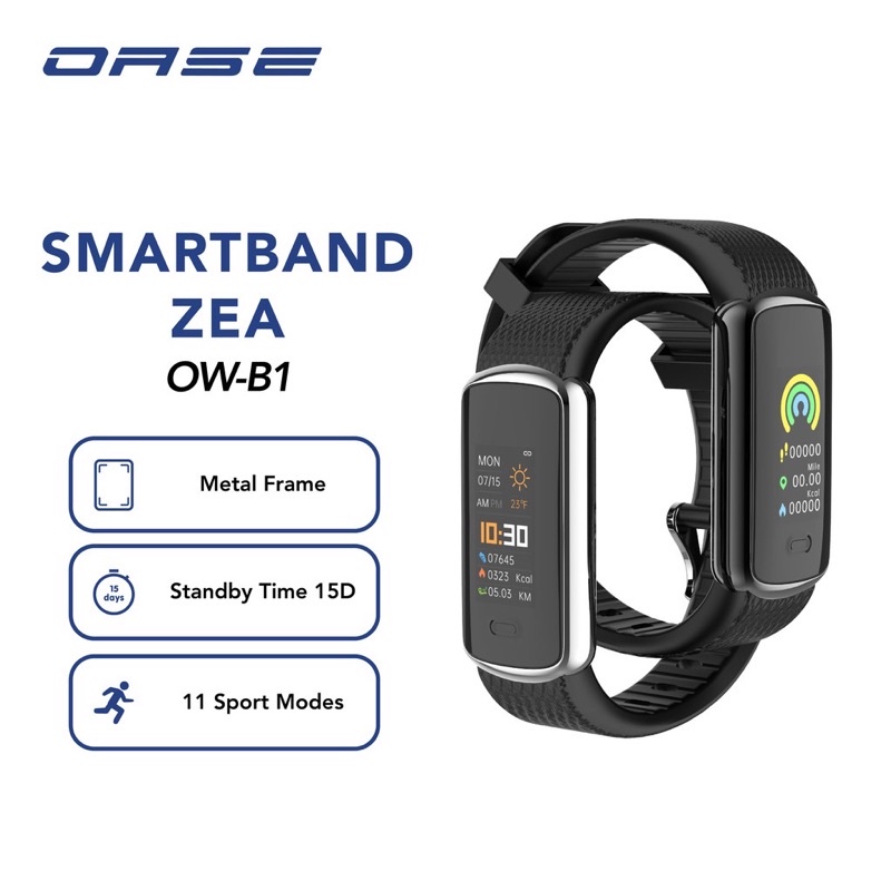 Jual OASE OW-B1 Smartband Metal Frame Waterproof IP67 Jam Tangan Health ...