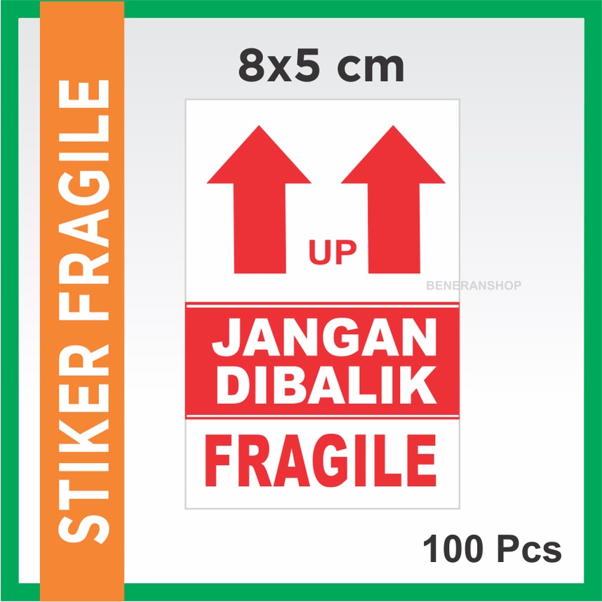 Jual STICKER Fragile Jangan DI BALIK (100 pcs) - Stiker Fragile ...