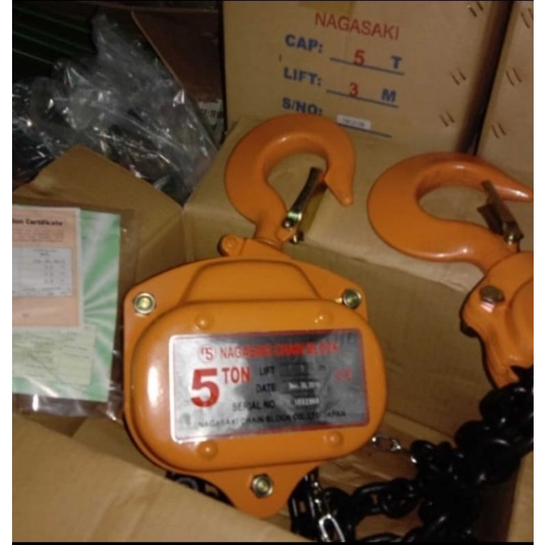 Jual Chain block NAGASAKI Kapasitas 5 ton x 3 meter Tekel Hand Chain ...