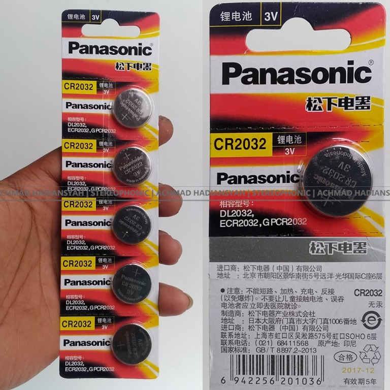 Jual Battery PANASONIC ORIGINAL CR2032 3V Harga Per 1 Biji - Batre ...