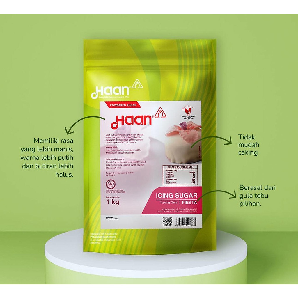 Jual Haan Fiesta Icing Sugar 1 Kg – Tepung Gula 1Kg | Shopee Indonesia