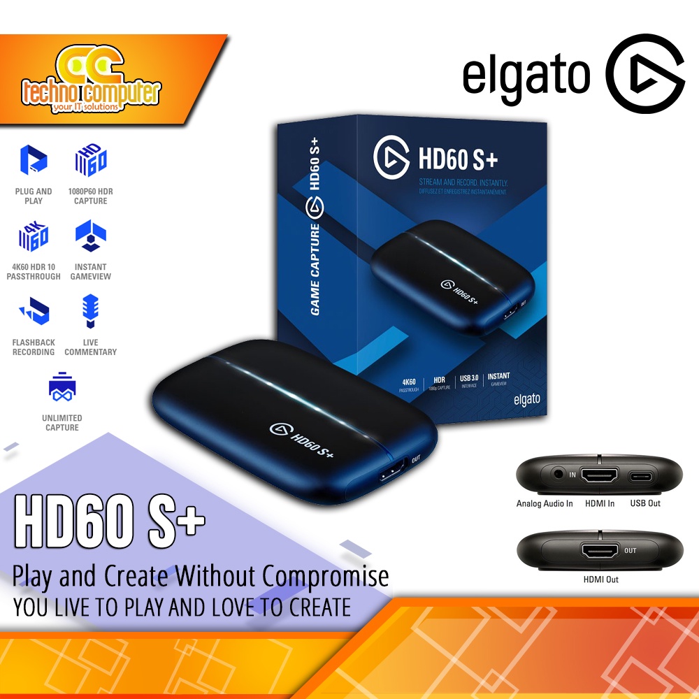 Jual ELGATO HD60S+ / HD60 S+ HDR10 Game Capture Card Stream and Record ...