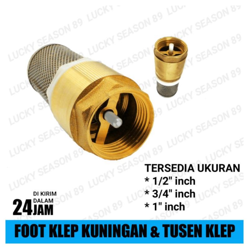 Jual Foot Klep Kuningan Varian 1/2" 3/4" /1"-Foot Valve Kuningan ...
