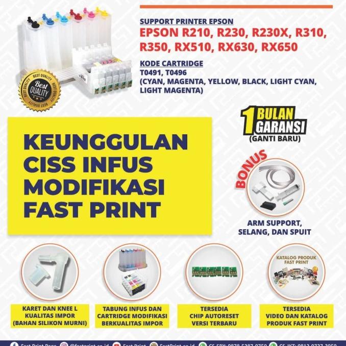 Jual Fast Print CISS Infus Modifikasi Epson R230 Kosongan | Shopee ...