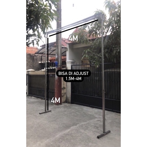 Jual Tiang Backdrop / Tiang Dekorasi / Tiang Gawang Besi 4x4m 2 layer ...