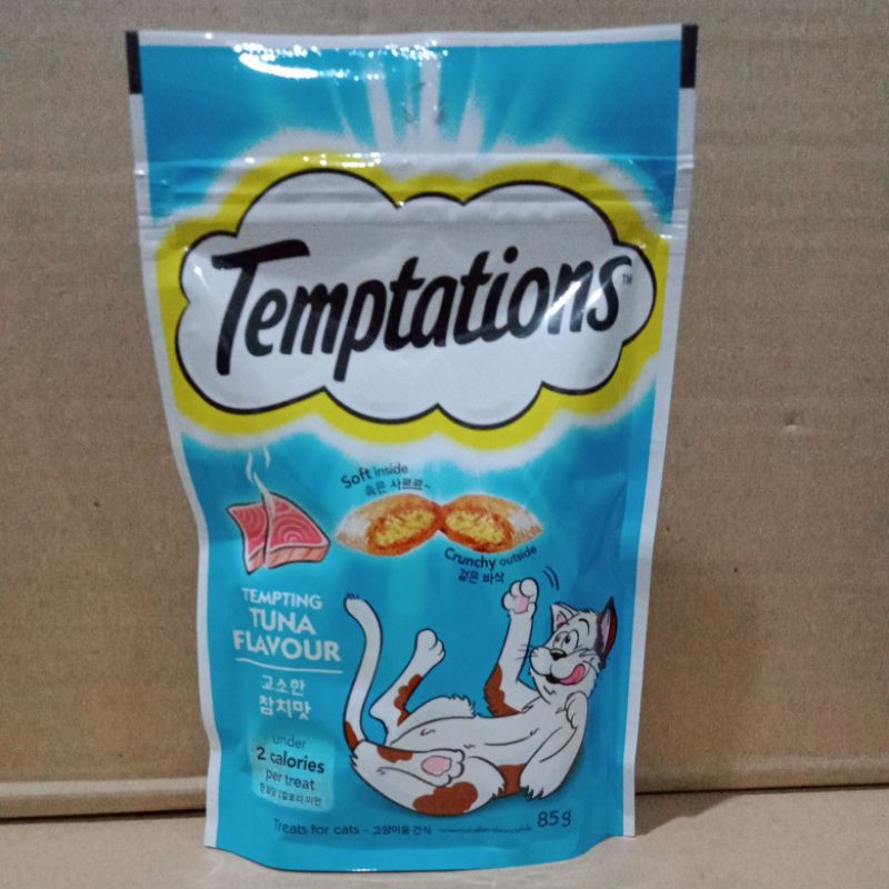 Jual Temptations Tuna 85gr Snack Kucing Tempting Tuna Flavour | Shopee ...