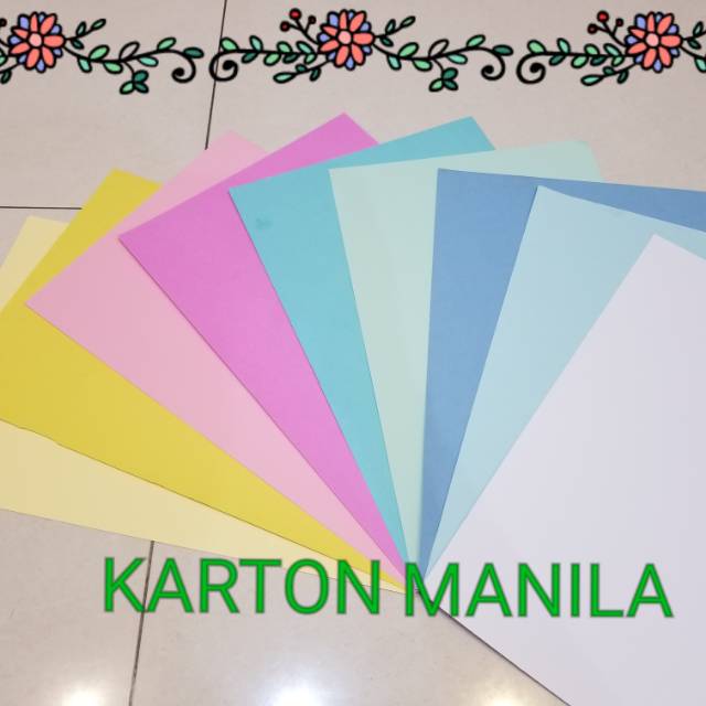 Jual Kertas / Karton MANILA / BC 150gsm ukuran F4 / A4 ( 1 Paket isi 20 ...