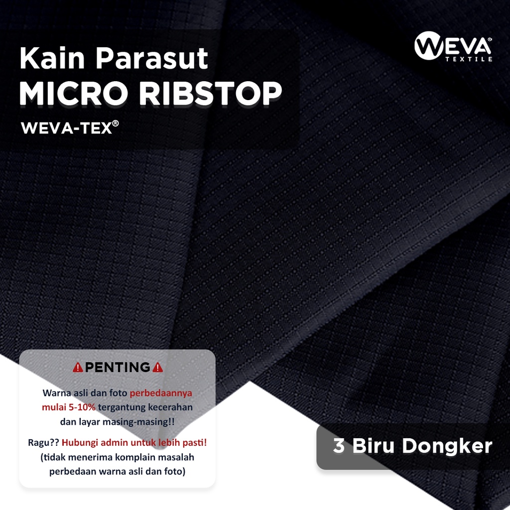 Jual Bahan Kain Jaket Parasut Micro Ribstop Kain Waterproof Navy ...