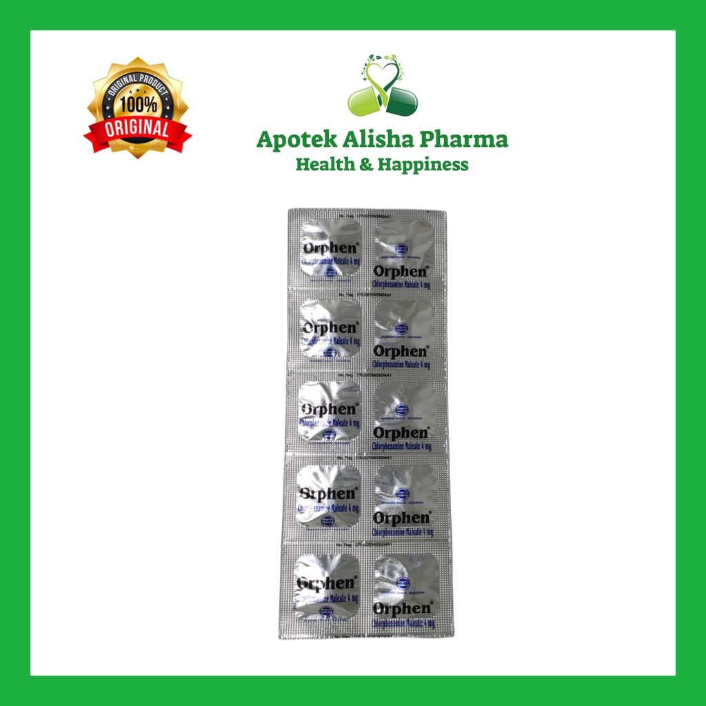 Jual Orphen Tablet Strip / Box - Orpen CTM Tablet Obat Alergi / Gatal ...