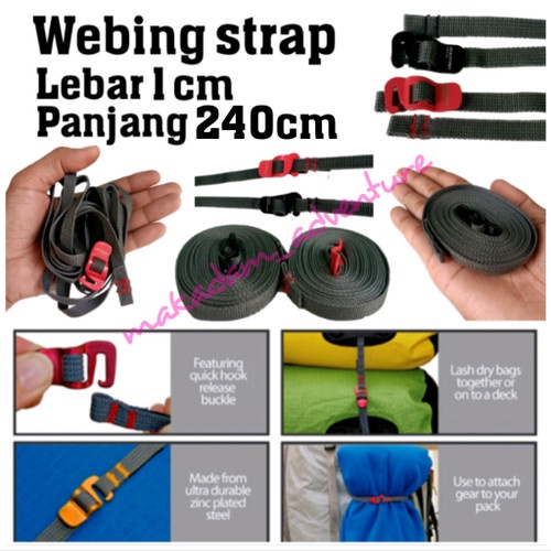 Jual webing strap tali pengikat barang di tas 1cm | Shopee Indonesia