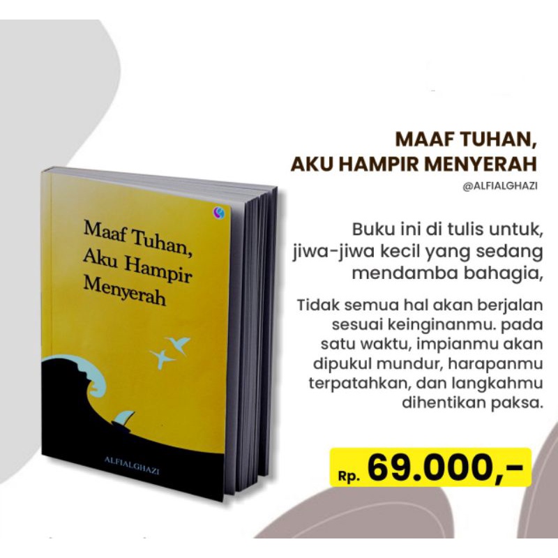 Jual maaf tuhan, aku hampir menyerah | Shopee Indonesia