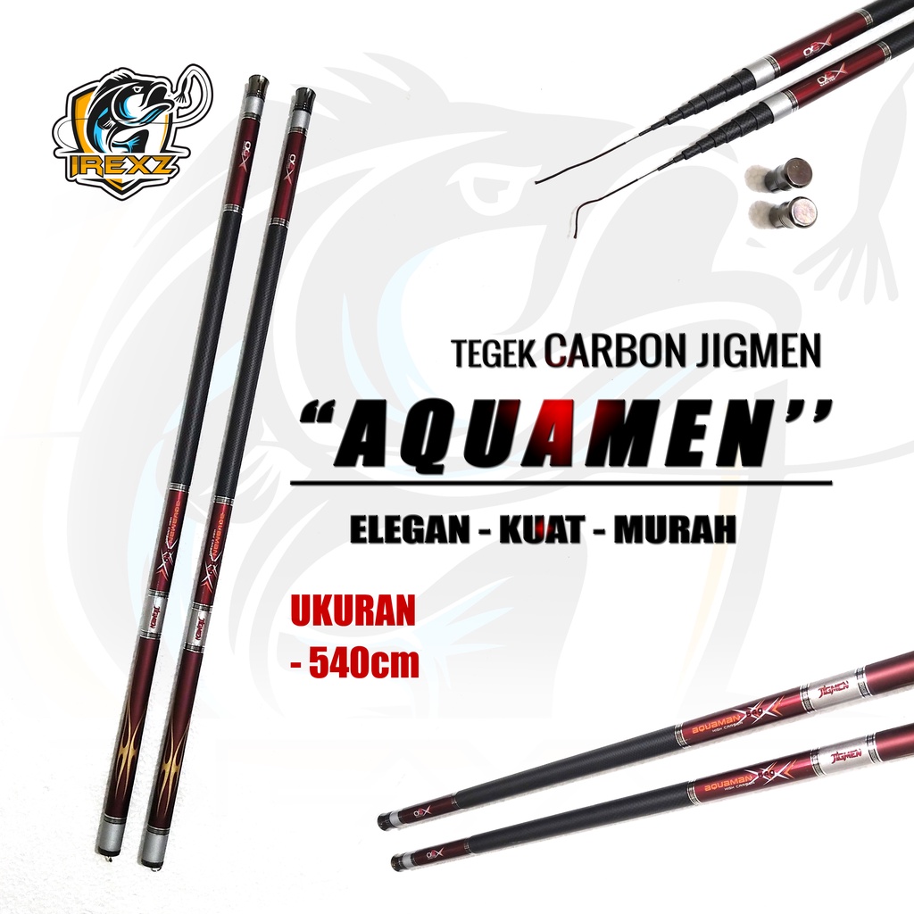 Jual TEGEK CARBON JIGMEN AQUAMEN UKURAN 360,540 | Shopee Indonesia