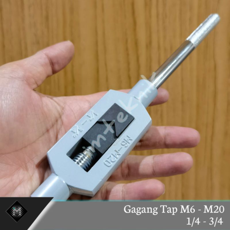 Jual Gagang hand tap M6 M20 gagang putar mata tap adjust tap wrench 1/4 ...