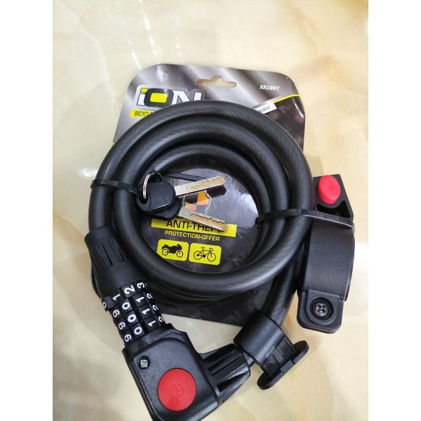 Jual gembok sepeda ION XR 2807 kode 4 digit | Shopee Indonesia