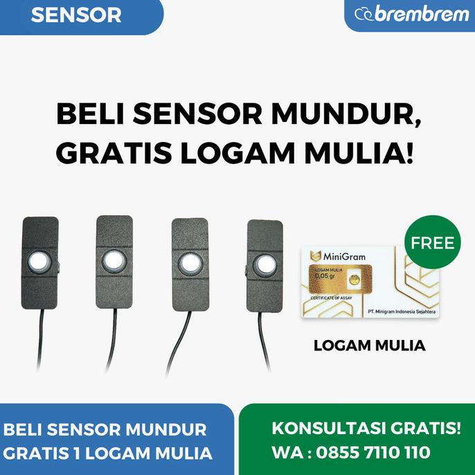 Jual Sensor Parkir Slim Hiro Warna Abu-Abu - Sensor Mundur Mobil ...