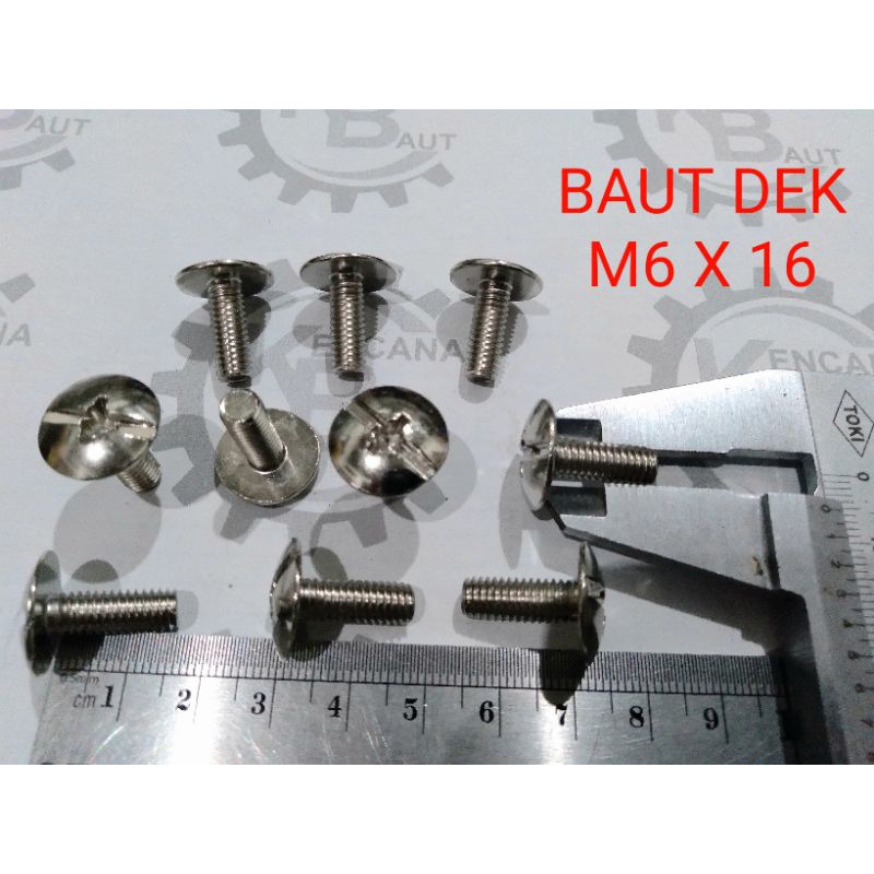 Jual Baut / Bolt / Baud Dex M6 x 16 chrome | Shopee Indonesia