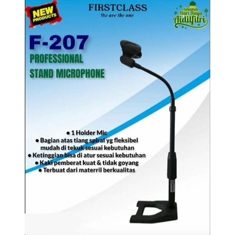 Jual STAND MIC MEJA FIRSTCLASS F 207 TABLE STANDDING MICROPHONE ...
