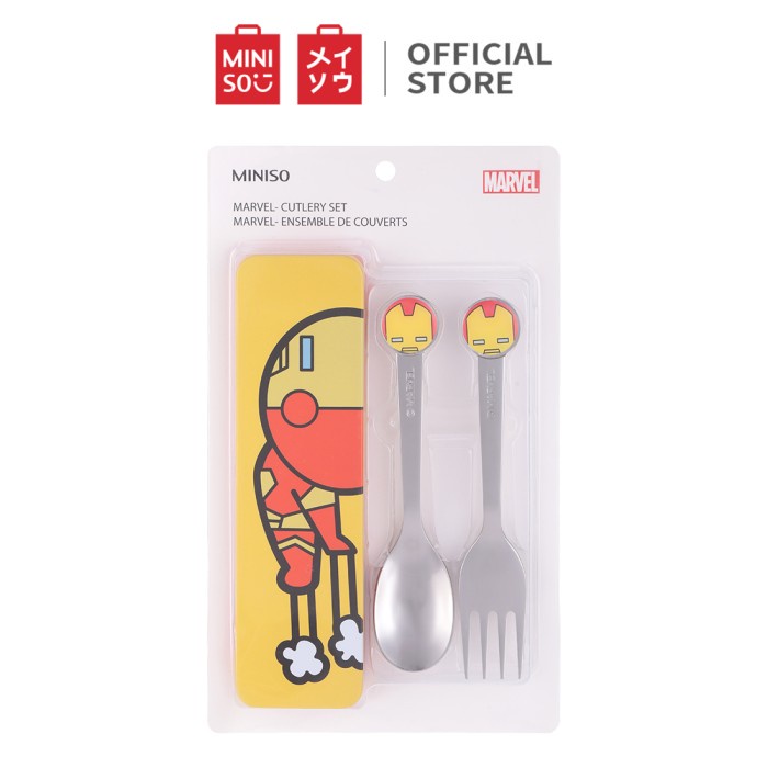 Jual MINISO Sendok Garpu Sumpit Set Alat Peralatan Makan Stainless ...