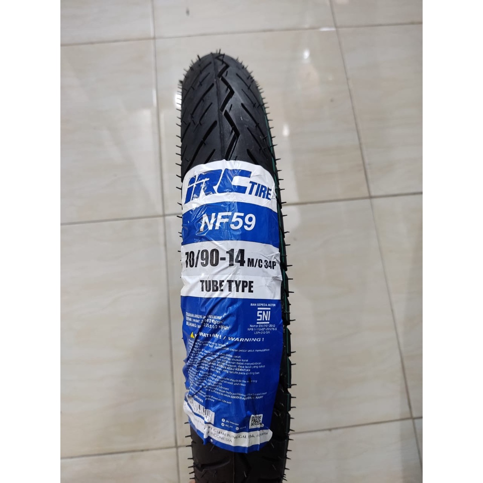 Jual Ban Luar Depan IRC 70 / 90 Ring 14 NF59 NF67 Ban depan mio Tube Type | Shopee Indonesia