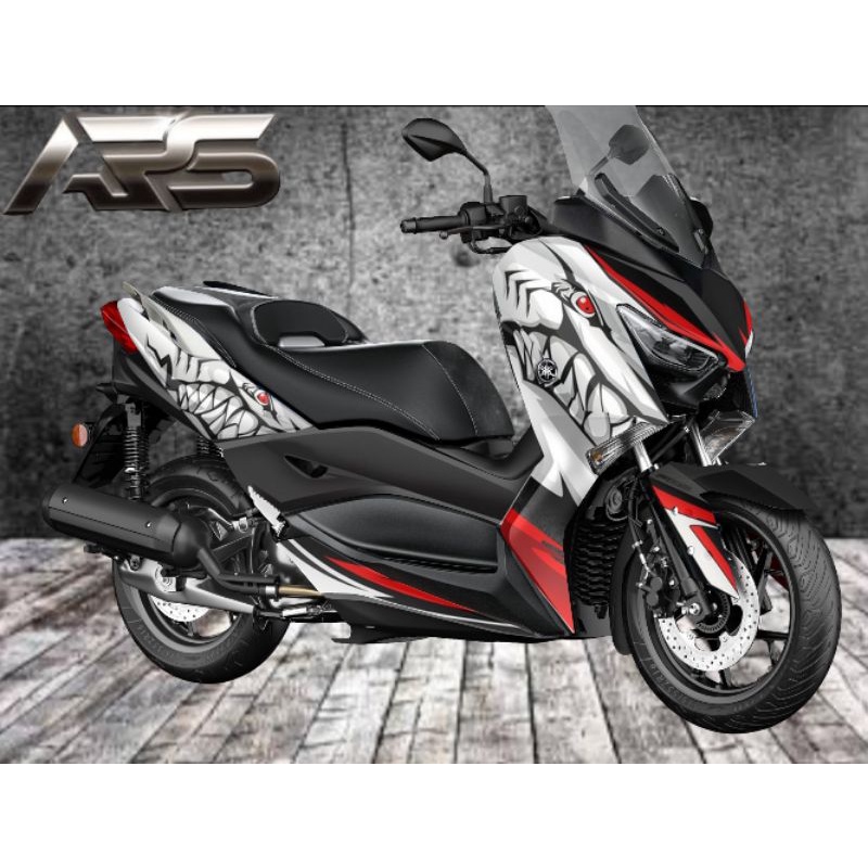 Jual decal sticker stiker yamaha xmax fullbody motip shark putih ...