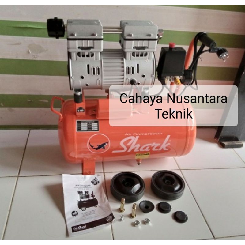 Jual Mesin Kompresor Oiless 1 Hp Shark OV 10 - 25 | Shopee Indonesia