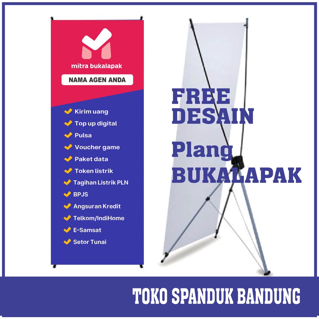 Jual PAKET BANNER OLSHOP / BANNER ukuran 60 x 160 cm / paket banner ...