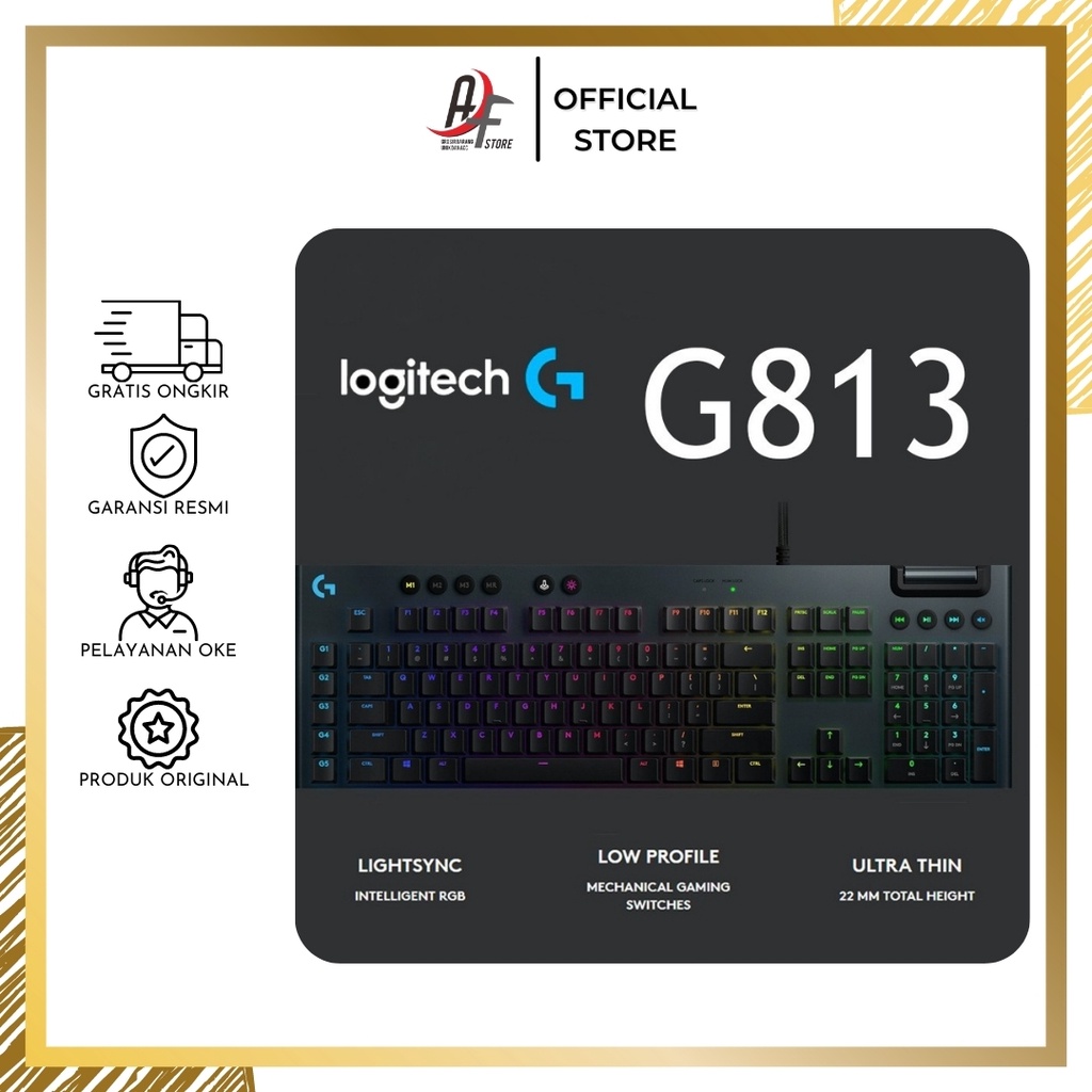Jual Keyboard Gaming Logitech G813 Mechanical Keyboard | Shopee Indonesia