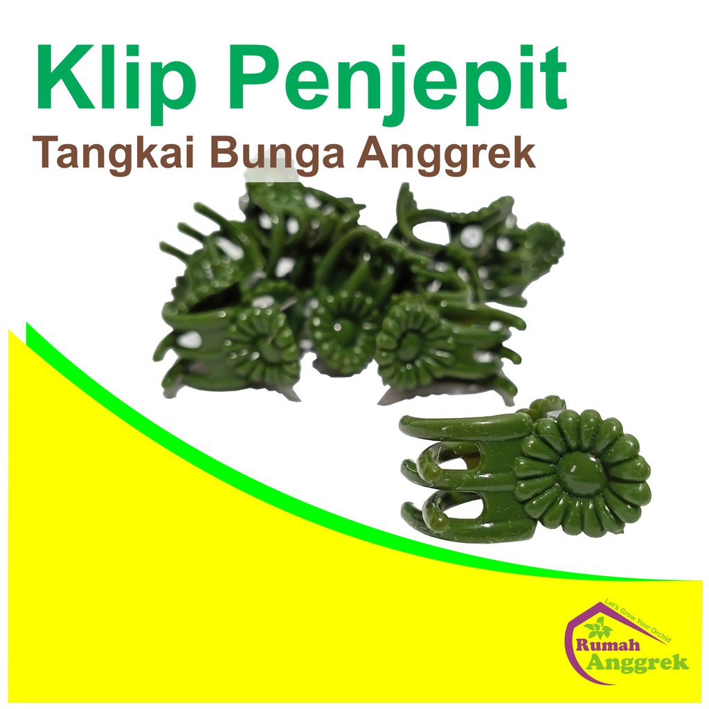 Jual Klip Penjepit Tangkai Bunga Anggrek plastik hijau jepitan tanaman ...