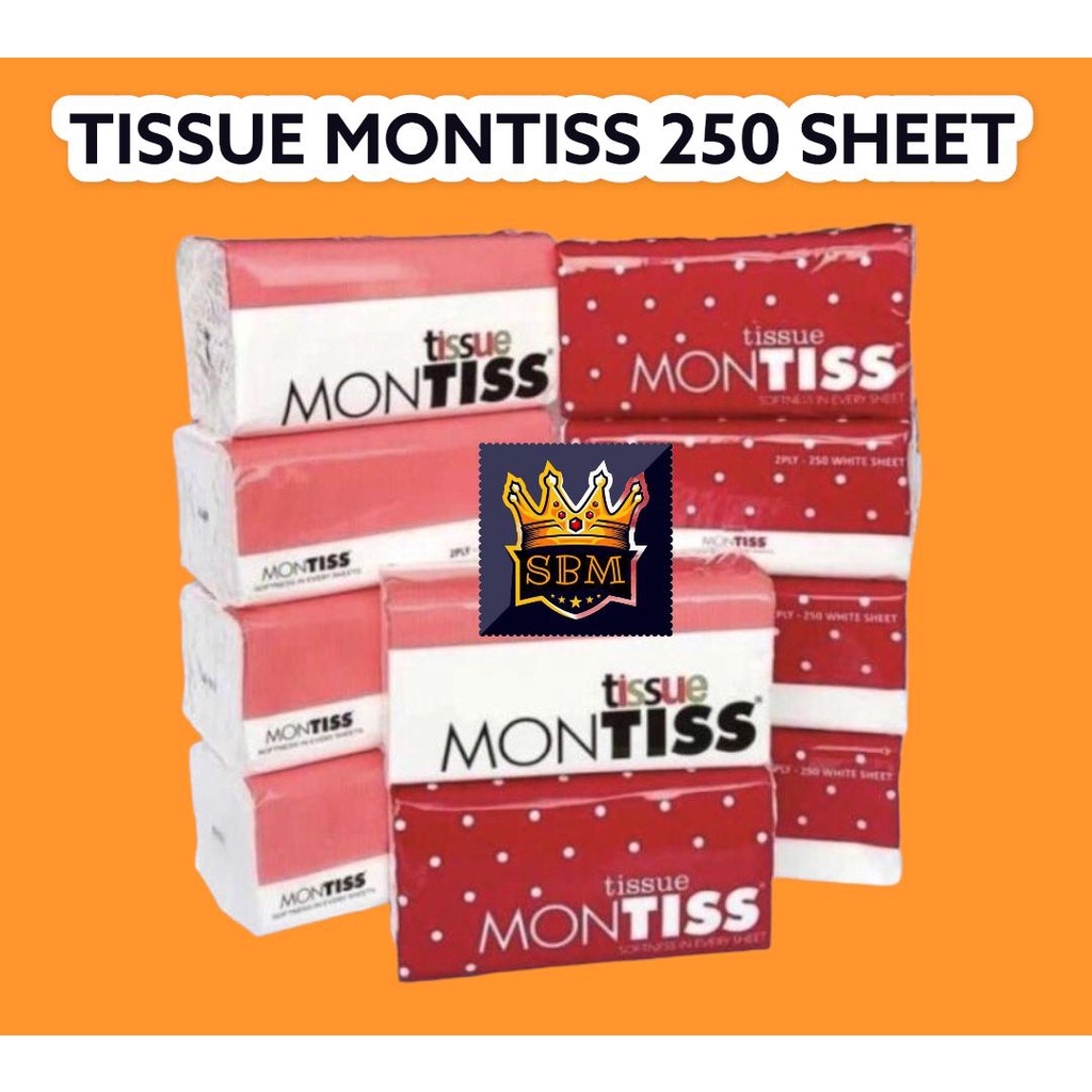 Jual SBM ~ Tissue Montiss 250 sheets 2ply / Montis Tisu 250 lembar ...