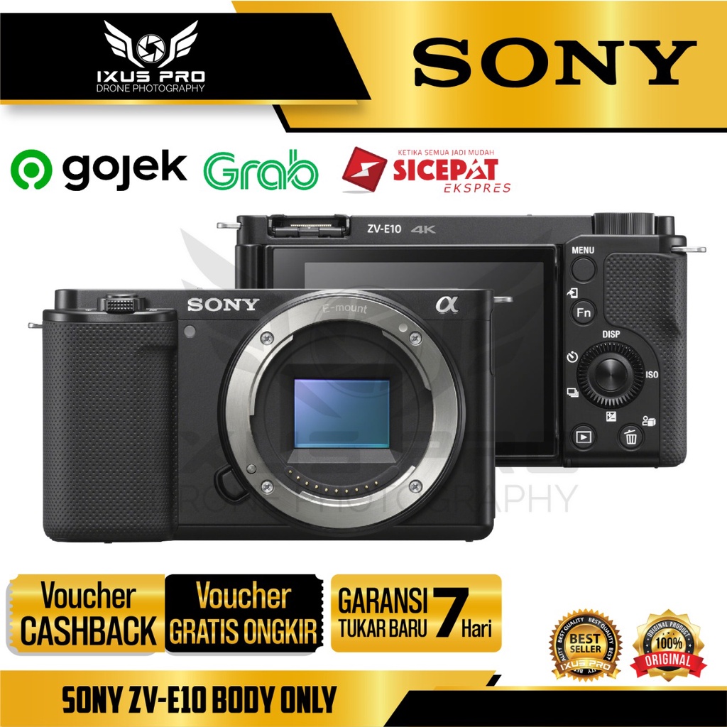 Jual SONY ZV-E10 / ZVE10 / ZVE 10 Body Only | Shopee Indonesia