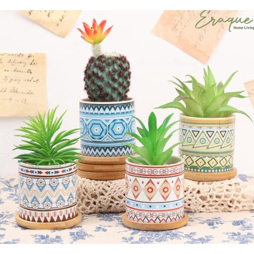 Jual Bohemian Potted Plant / Vas Pot Keramik Tanaman Bunga Aesthetic ...