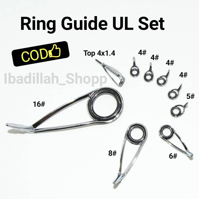 Jual Ring Guide / Mamarit Joran Set UL 9pcs / Non Fuji | Shopee Indonesia
