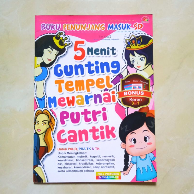Jual Buku 5 Menit Gunting Tempel Mewarnai Putri Cantik | Shopee Indonesia