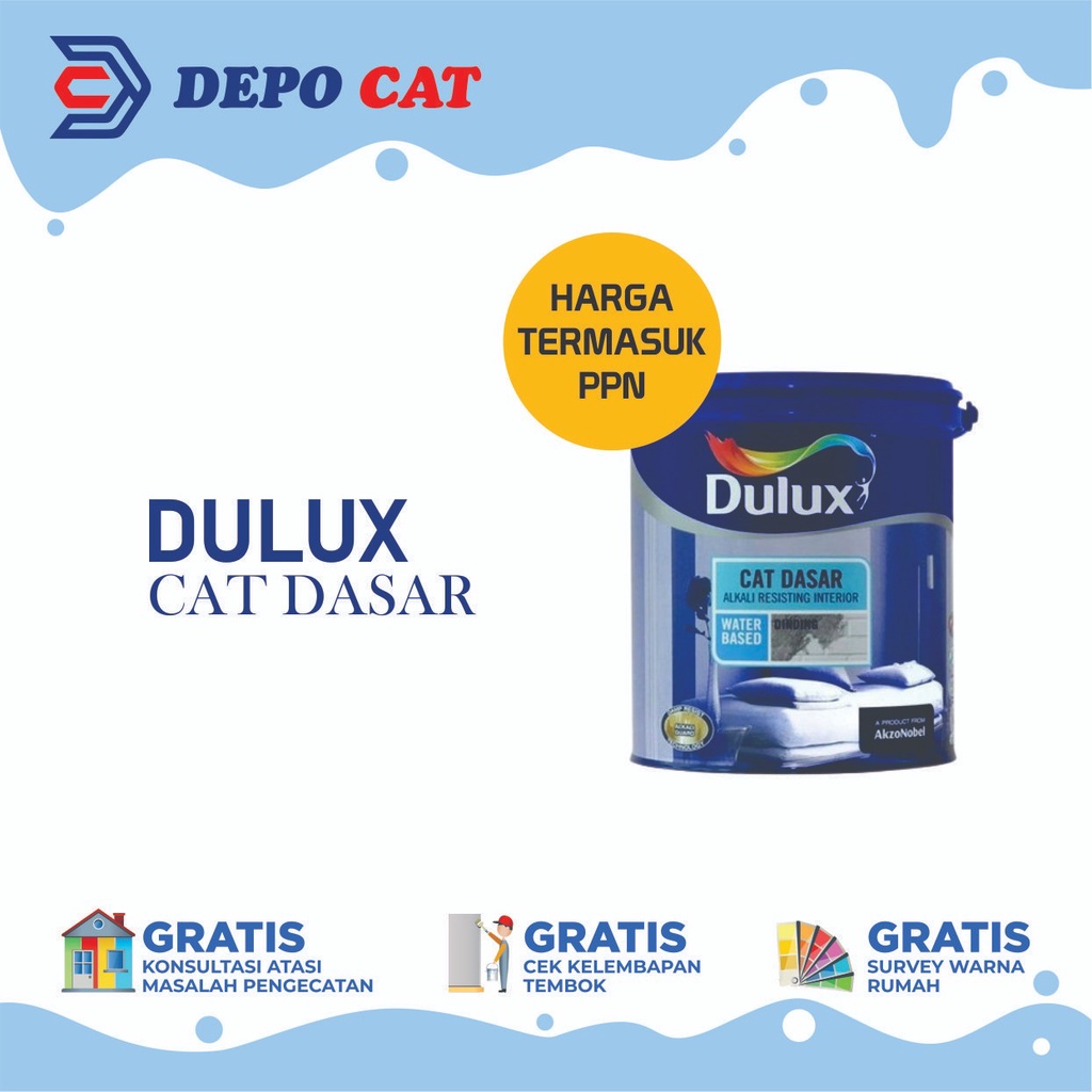 Jual Dulux Alkali Resisting Interior | Cat Dasar Tembok Interior 2,5L | Shopee Indonesia