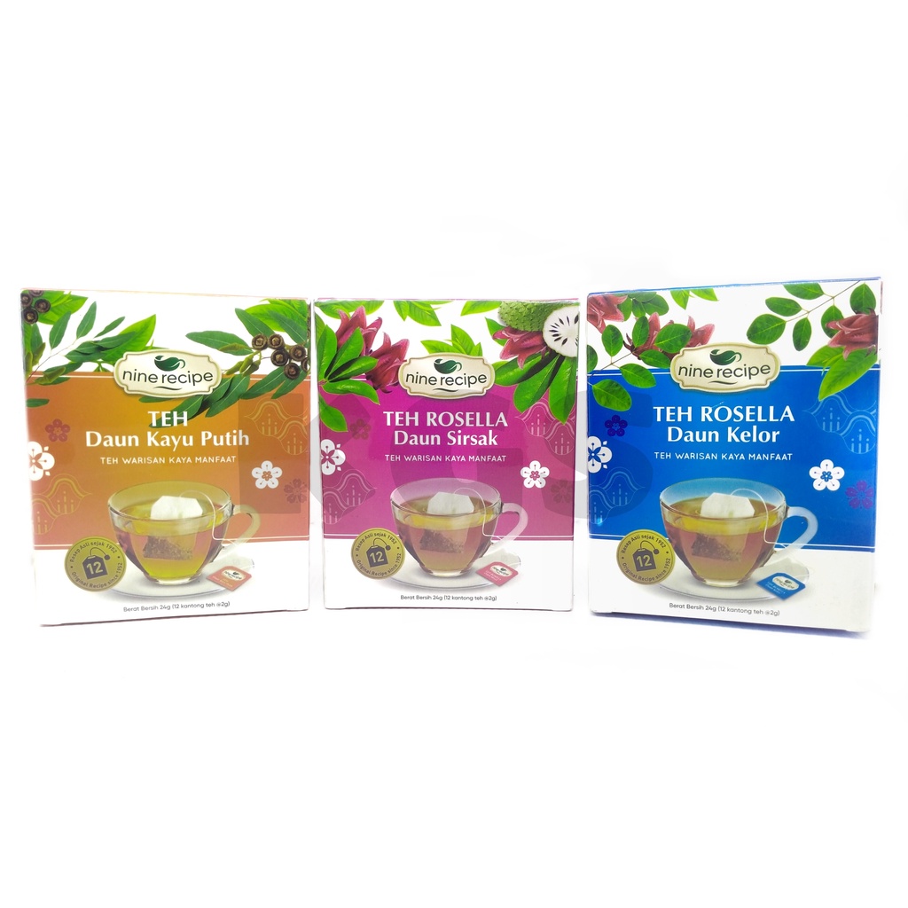 Jual TEH ROSELLA DAUN KELOR DAUN SIRSAK DAUN KAYU PUTIH Merk NINE ...
