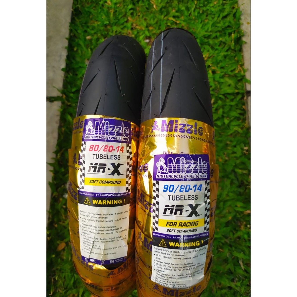 Jual Ban Luar Mizzle Tubeless MR-X 14 80 80 90 80 Soft Compound Beat vario Scoopy Genio Mio ...