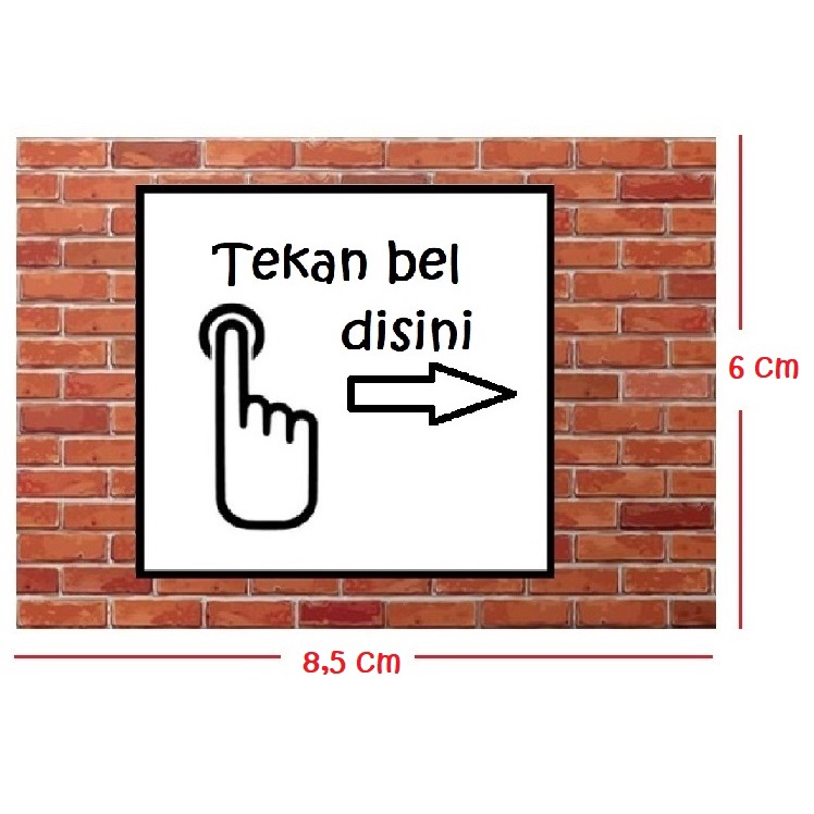 Jual Sticker Stiker tekan bel disini bell pintu rumah bahan anti air ...