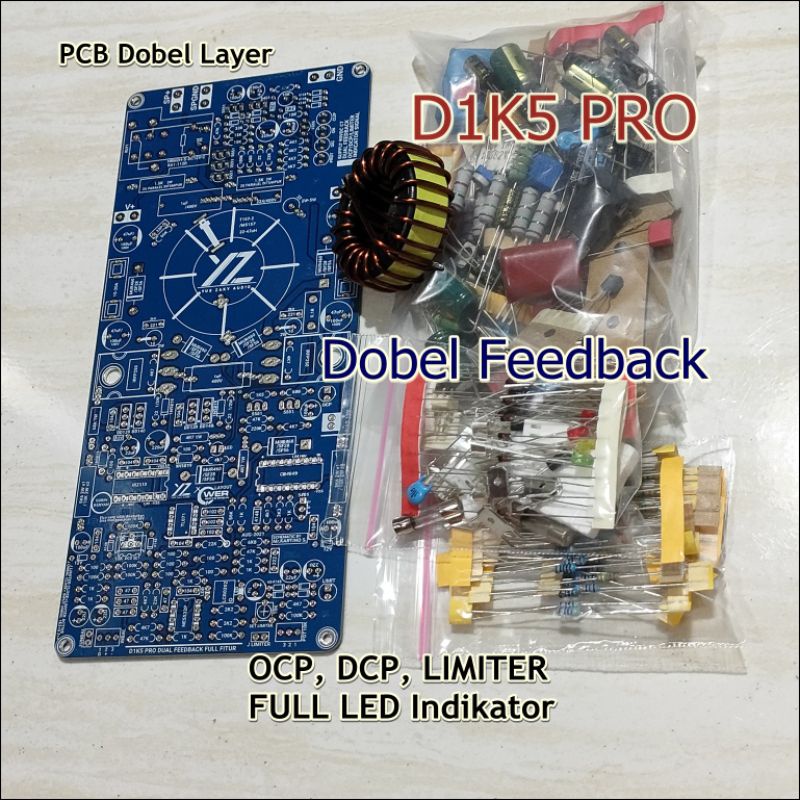 Jual Paket DIY D1K5 Pro Full fitur Class d power amplifier (Wajib baca ...