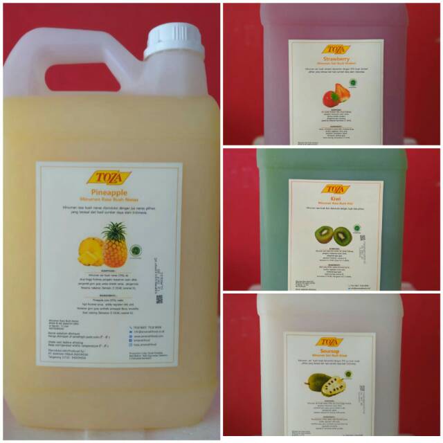 Jual TOZA JUICE BUAH JUS BUAH LITERAN ALL VARIANT SiRUP BUAH | Shopee ...