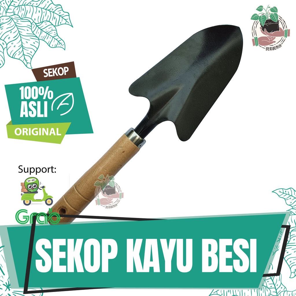 Jual Sekop Mini Besi Gagang Kayu Premium Skop Untuk Taman dan Kebun ...