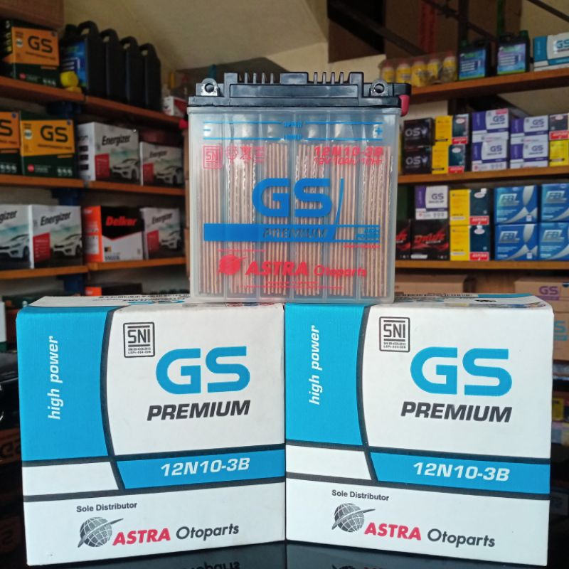 Jual Aki GS ASTRA 12N10-3B untuk Thunder 250 Vespa Tossa Lampu Struman dll | Shopee Indonesia