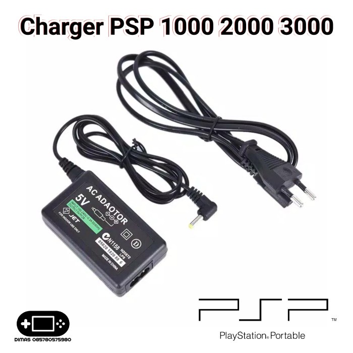 Jual Charger PSP Chas PSP Seri 1000 2000 3000 Slim Dan Fat ORIGINAL ...