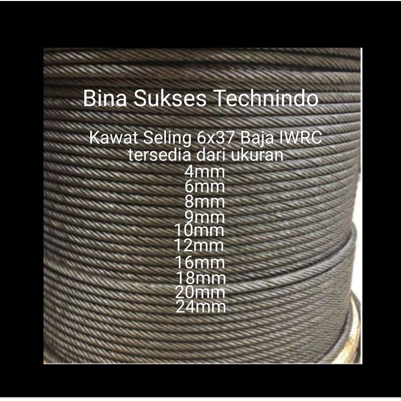 Jual 8mm Kabel Seling Sling Tali Kawat Baja Steel Wire Rope 8 mm ecer | Shopee Indonesia