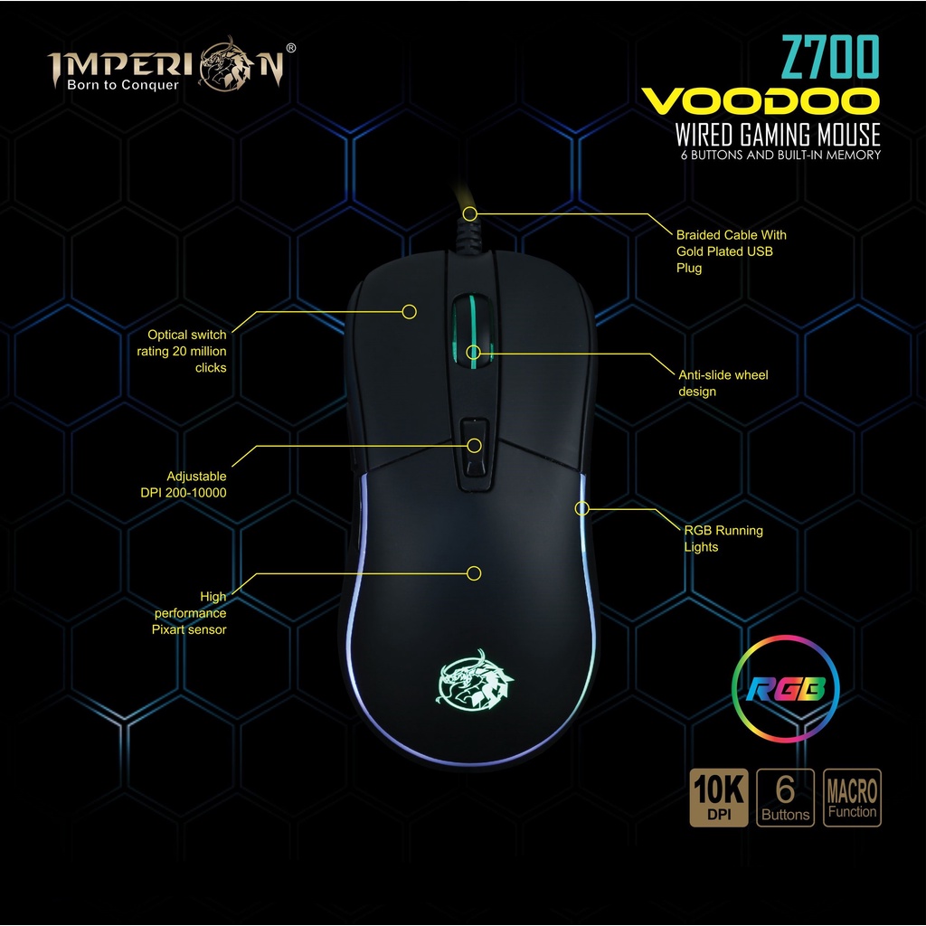 Jual Mouse Gaming Imperion Z700 Voodoo | Shopee Indonesia