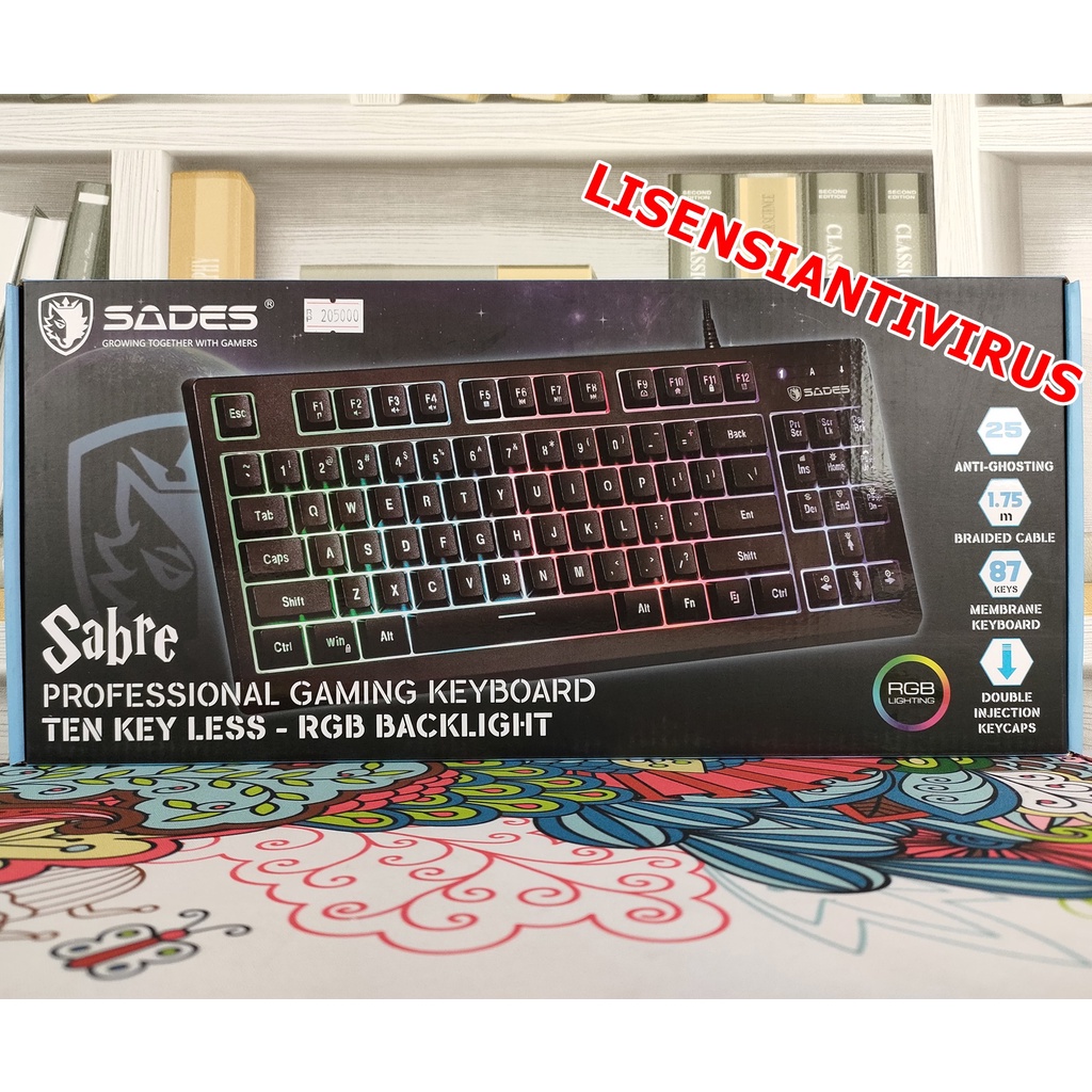 Jual Keyboard Sades Sabre Black RGB Gaming Keyboard TKL RGB ANTI ...